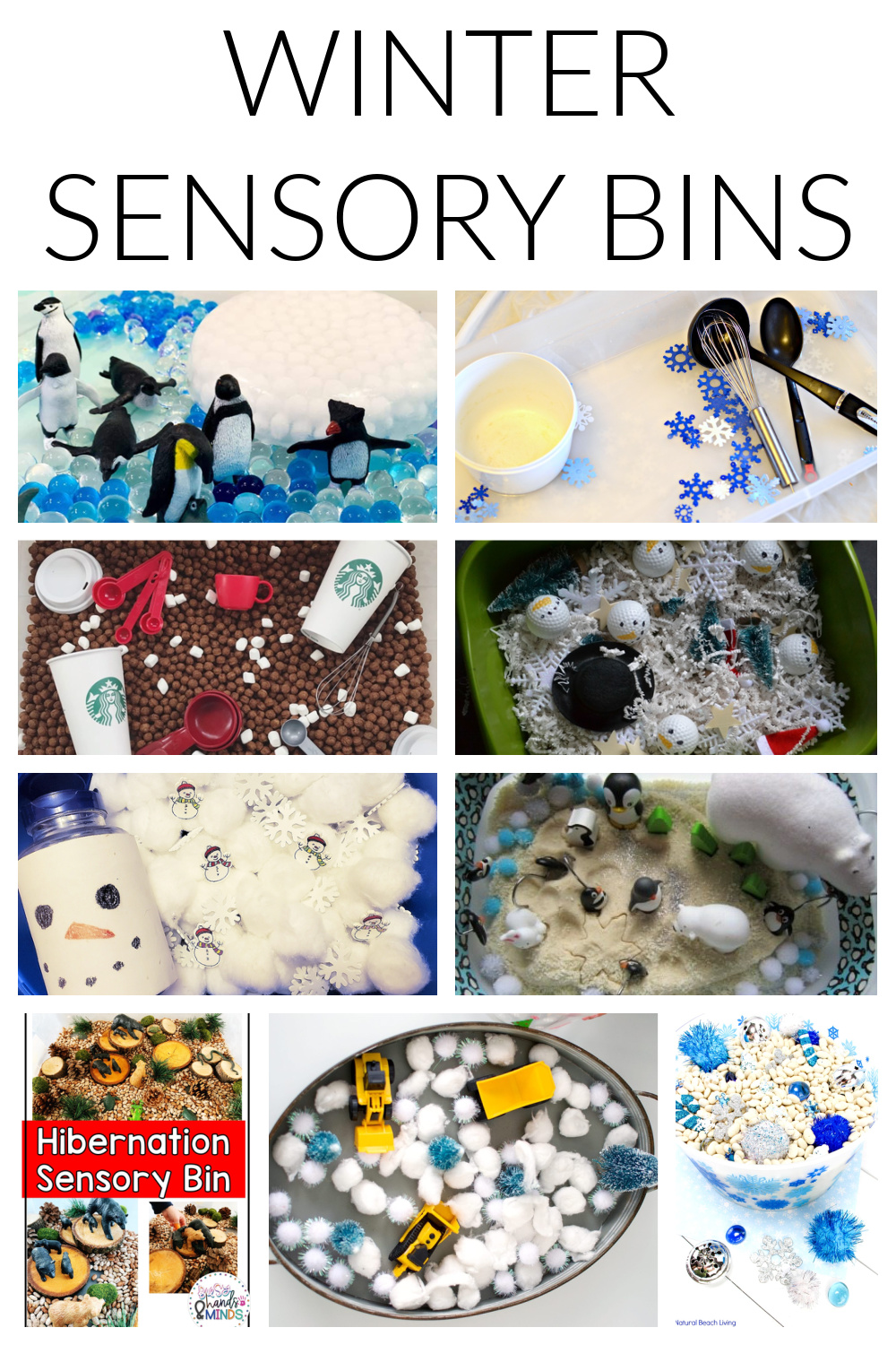 Winter Themed Sensory Bins - Making Time for Mommy